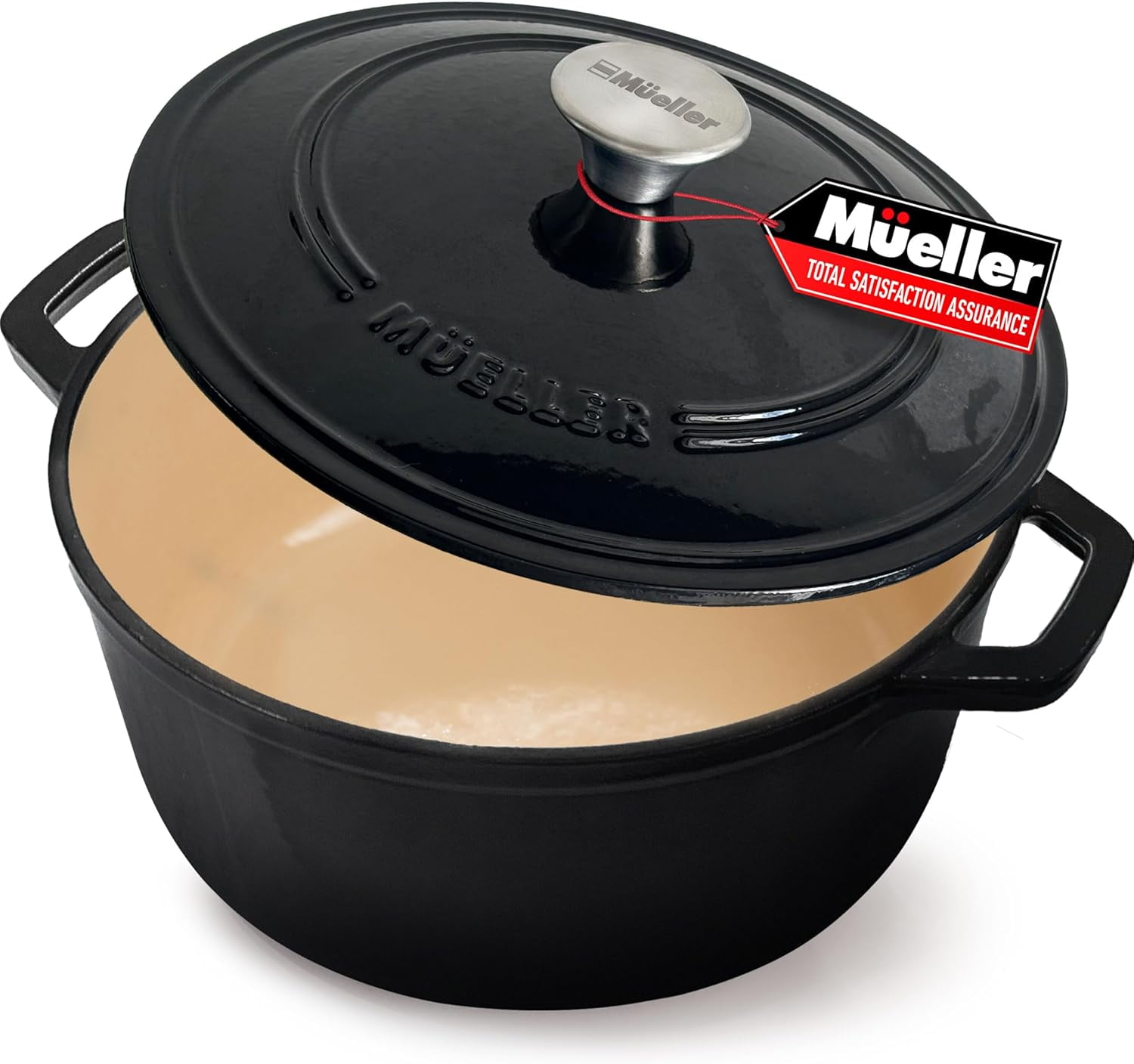 6 Quart Enameled Cast Iron Pot Dutch Oven, Heavy-Duty Oven-Safe up to ...