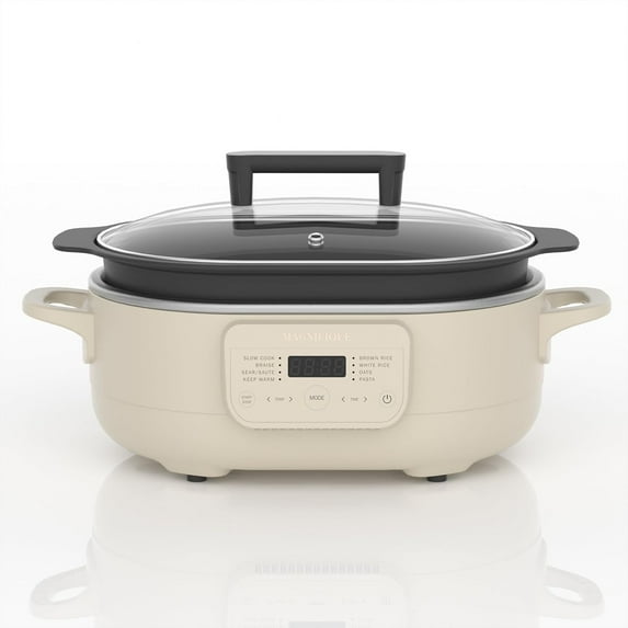 6 Quart Multi-Cooker with 8-in-1 Casserole Programmable Slow Cooker ...