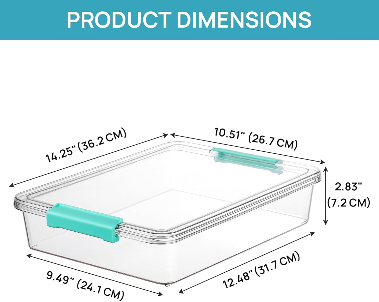 6 Quart Plastic Storage Bins with Lids, Clear Sensory Bins, Craft ...