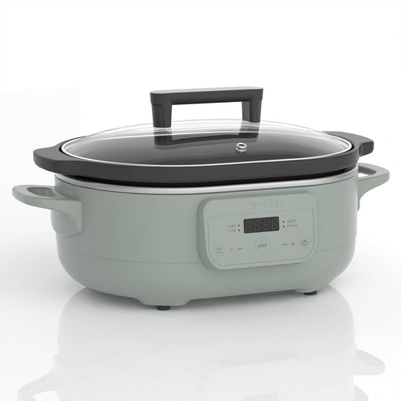 6 Quart Programmable Slow Cooker Removable Nonstick Pot - Small Kitchen ...