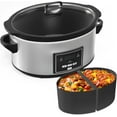 6 Quart Programmable Slow Cooker with Silicone Divider, Multi Slow ...