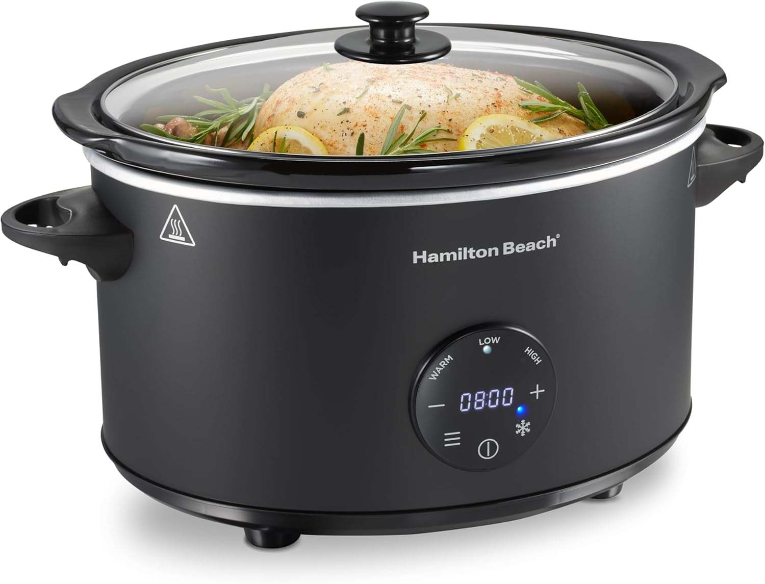 6 Quart Set & Forget Programmable Slow Cooker with Defrost Function, Flexible Programming ...