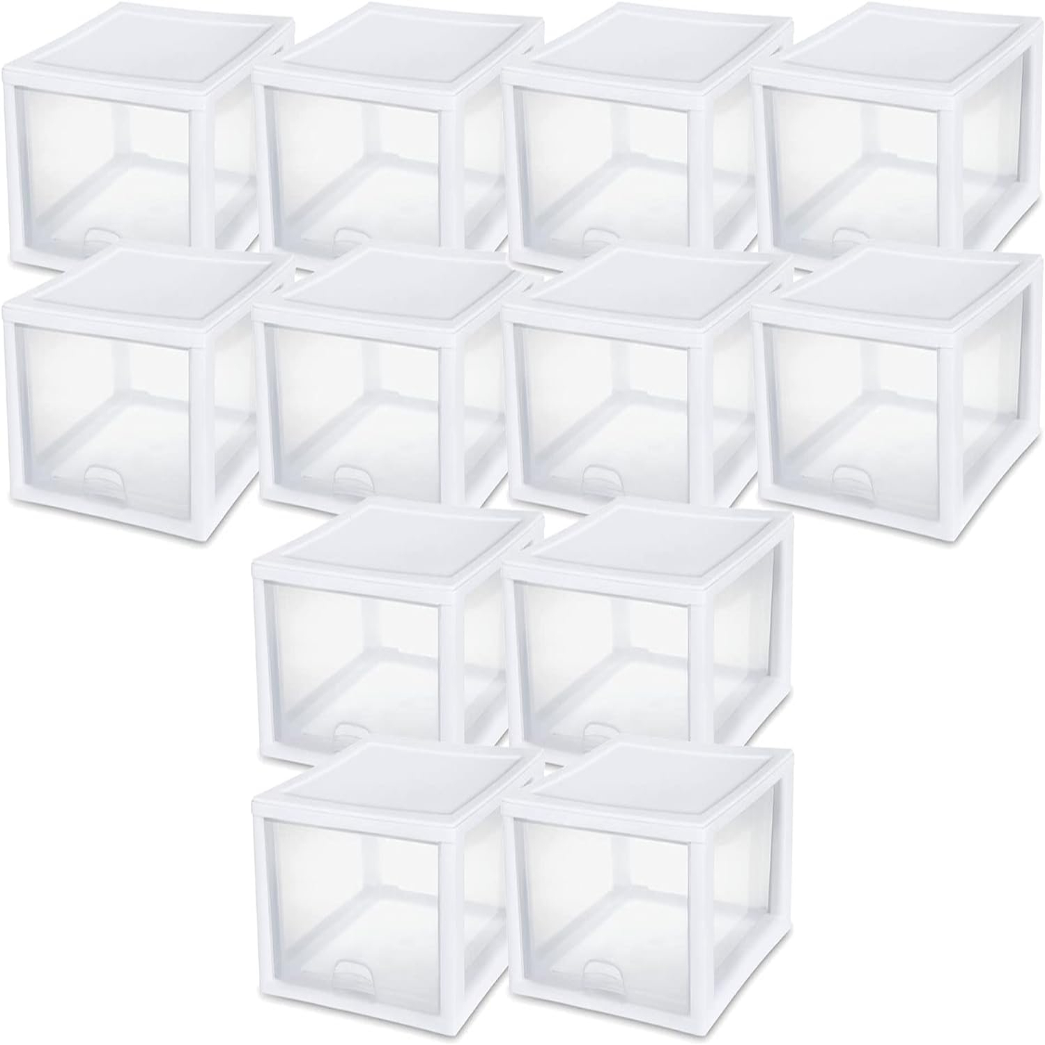 6 Quart Stacking Storage Drawer Stackable Plastic Bin Drawer to ...