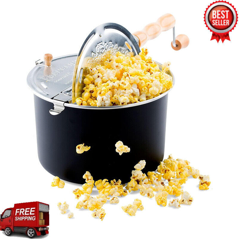 6 Quarts Original Stovepop Popcorn Maker Popcorn Popper Movie Theater ...