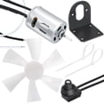 6" RV Vent Fan Blade with 12V RV V ent Fan Motor D-Shaft RV Bathroom ...