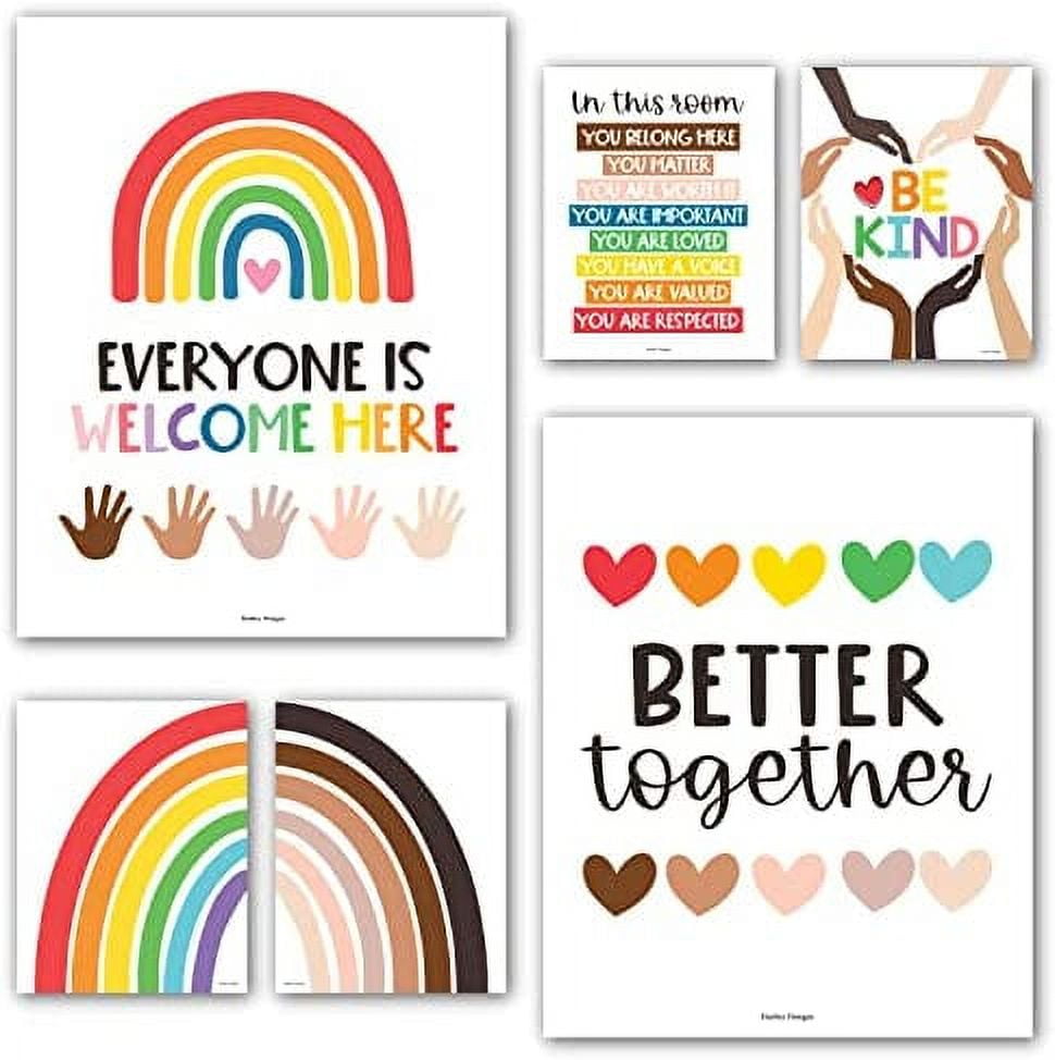 6 Rainbow Poster Diversity Posters for Classroom Decor for Teachers ...