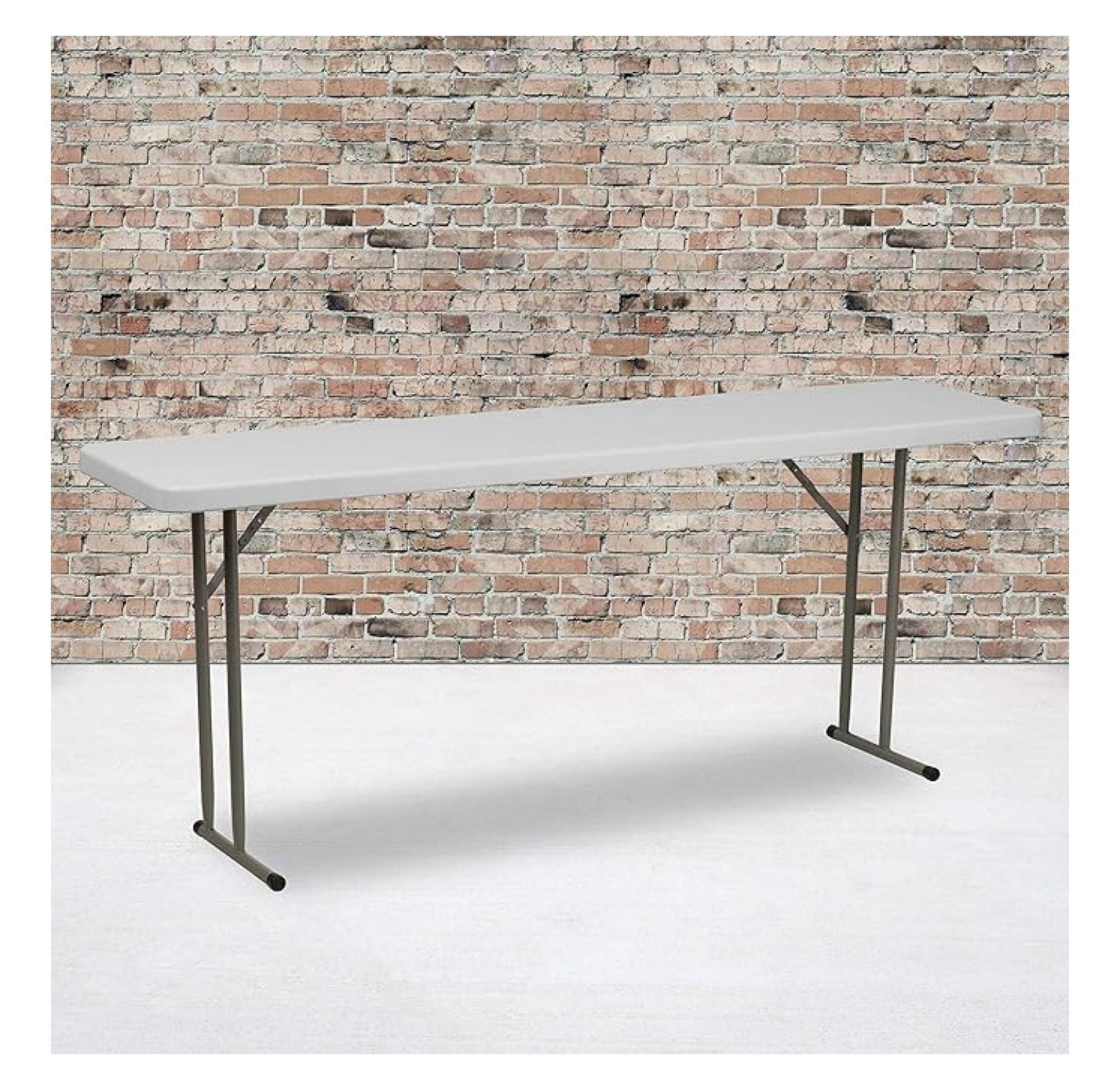 6' Rectangular Plastic Folding Table, Long Plastic Foldable Table for ...