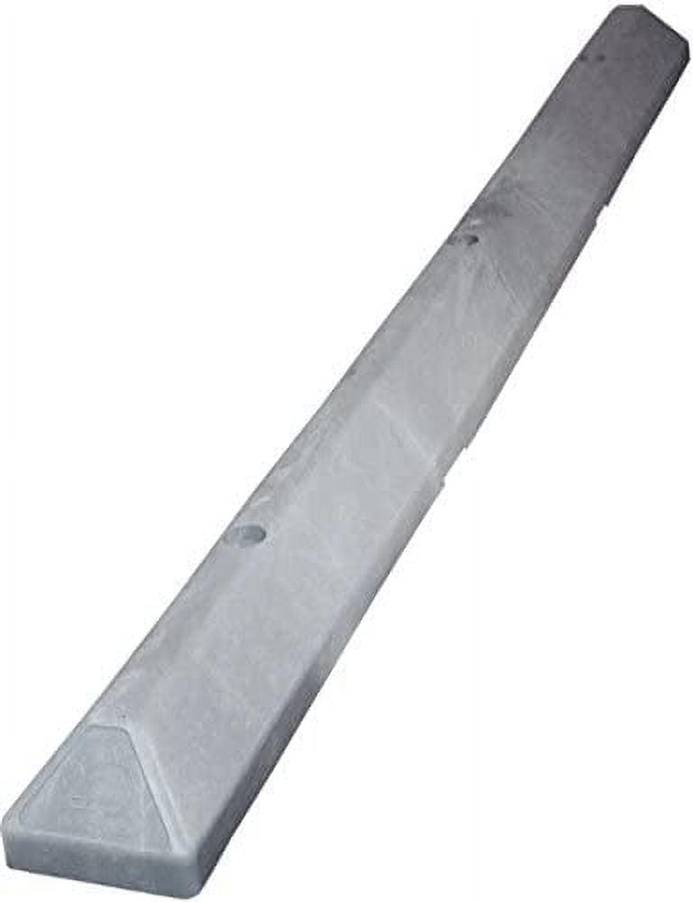 6' Recycled Plastic Commercial Parking Blocks (Light Gray, 1-Pack ...