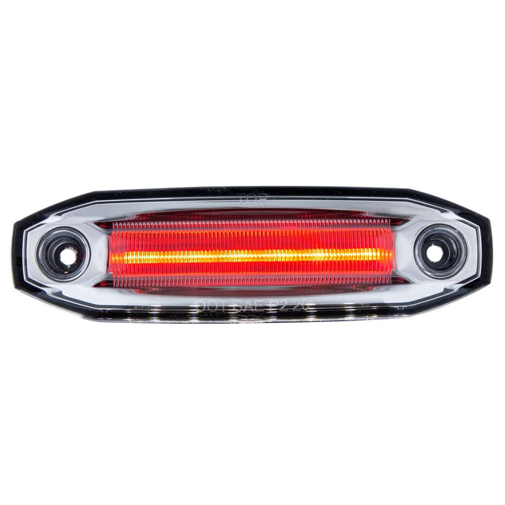 6 Red LED Light (Clearance/Marker) With 6 White LED Side Ditch Puddle ...