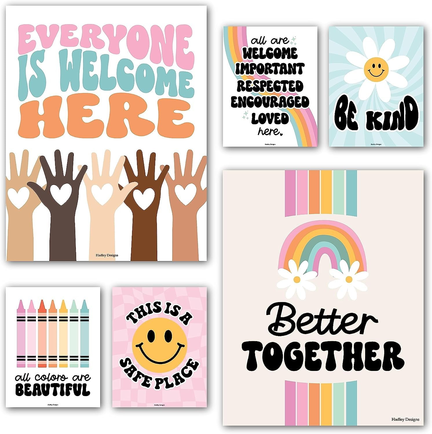 6 Retro Poster Diversity Posters for Classroom Decor for Teachers ...