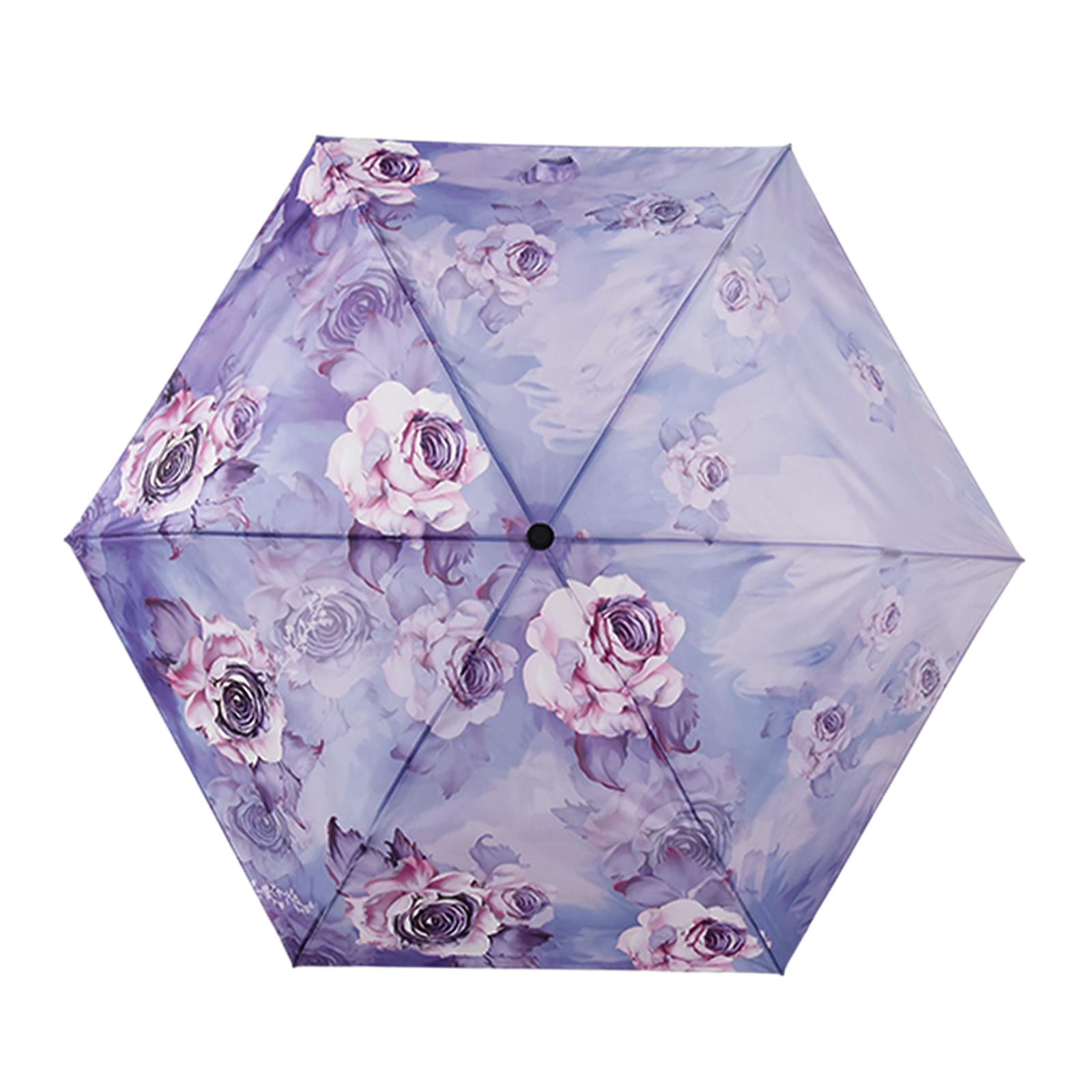 6 Ribs Rain Umbrella Waterproof Lightweight Compact Travel Umbrella for ...