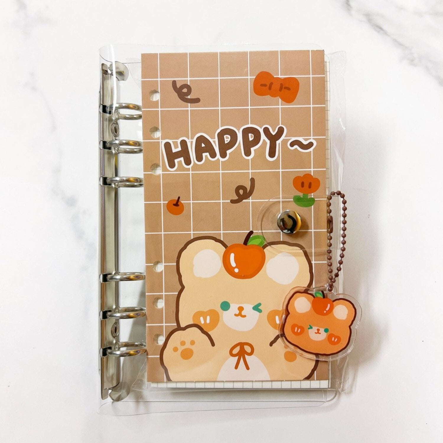 6 Rings Binder Notebook Journal Diary, Cute Cover Scrapbook, 100 Pages ...