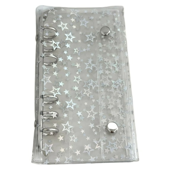 6 Rings PVC Binder Cover Water Resistant 6 Hole Punched Card Folder ...