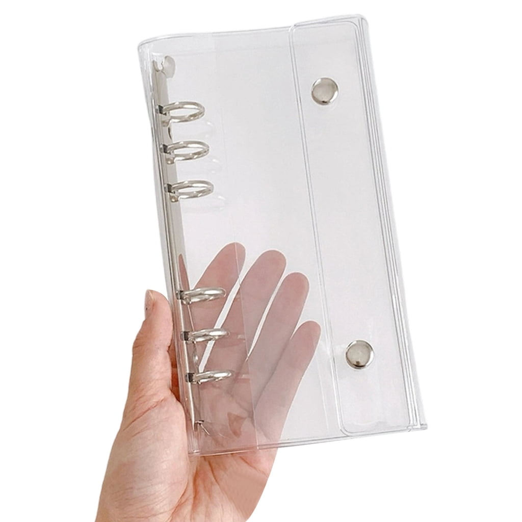 6 Rings PVC Binder Cover Water Resistant 6 Hole Punched Card Folder ...
