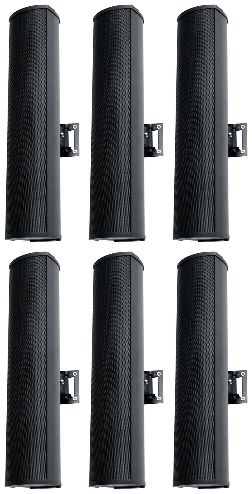 Rockville WET ARRAY 4 Black Line Array Speakers (6-Pack) for Church ...