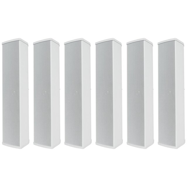 (6) Rockville WET ARRAY 5 WHITE Line Array Speakers For church/School ...
