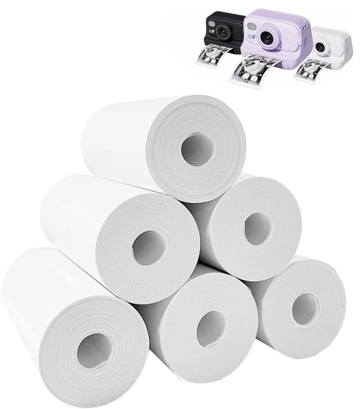 6 Roll Printer Paper for Kids Instant Print Camera, HD Printing Thermal ...