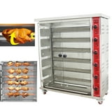 6-Roll Roast Chicken Rotisserie Machine Oven Vertical Gas Rotating Rod ...