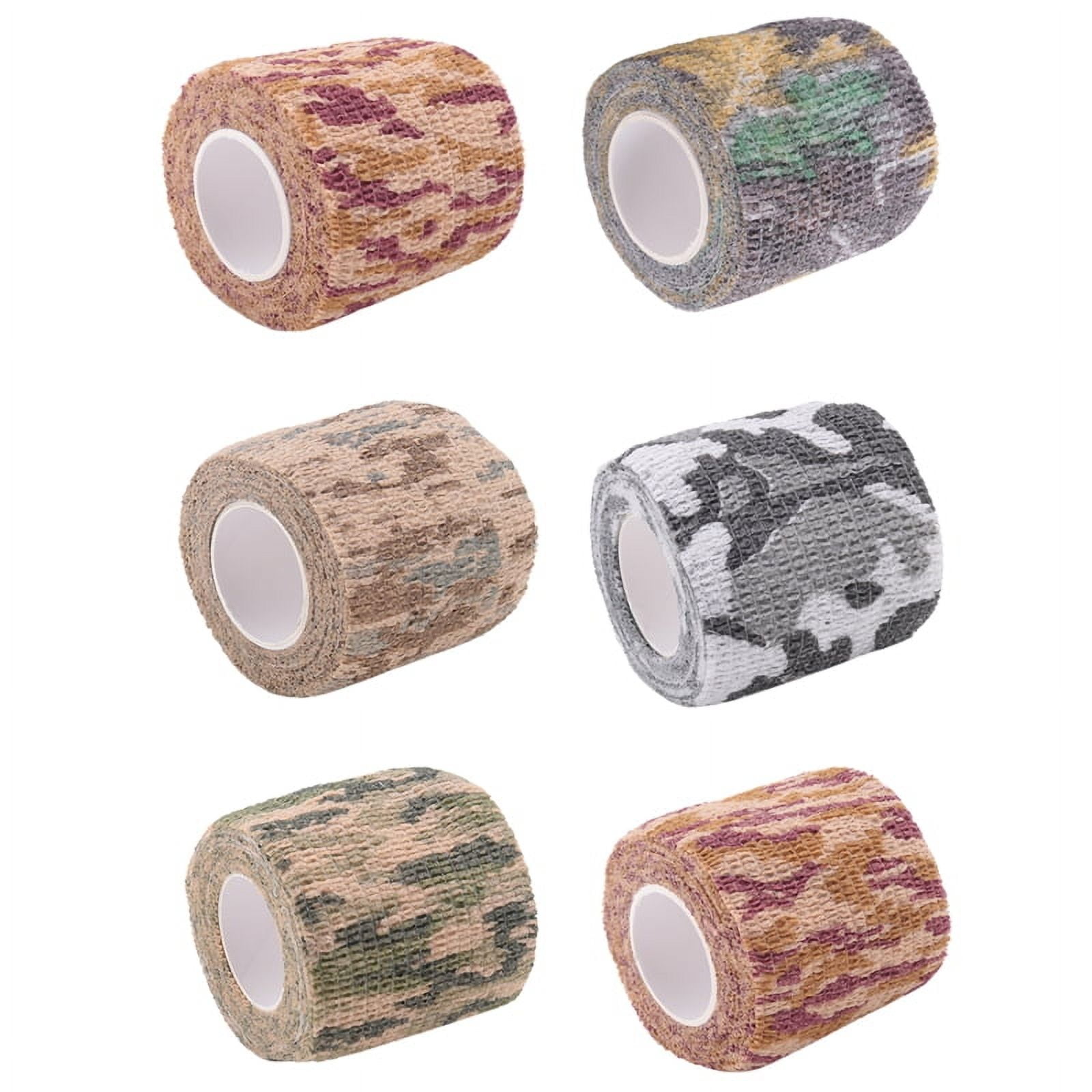 6 Roll Wrap Tape Bulk (Assorted and Camouflage Colors Random) Vet Tape ...