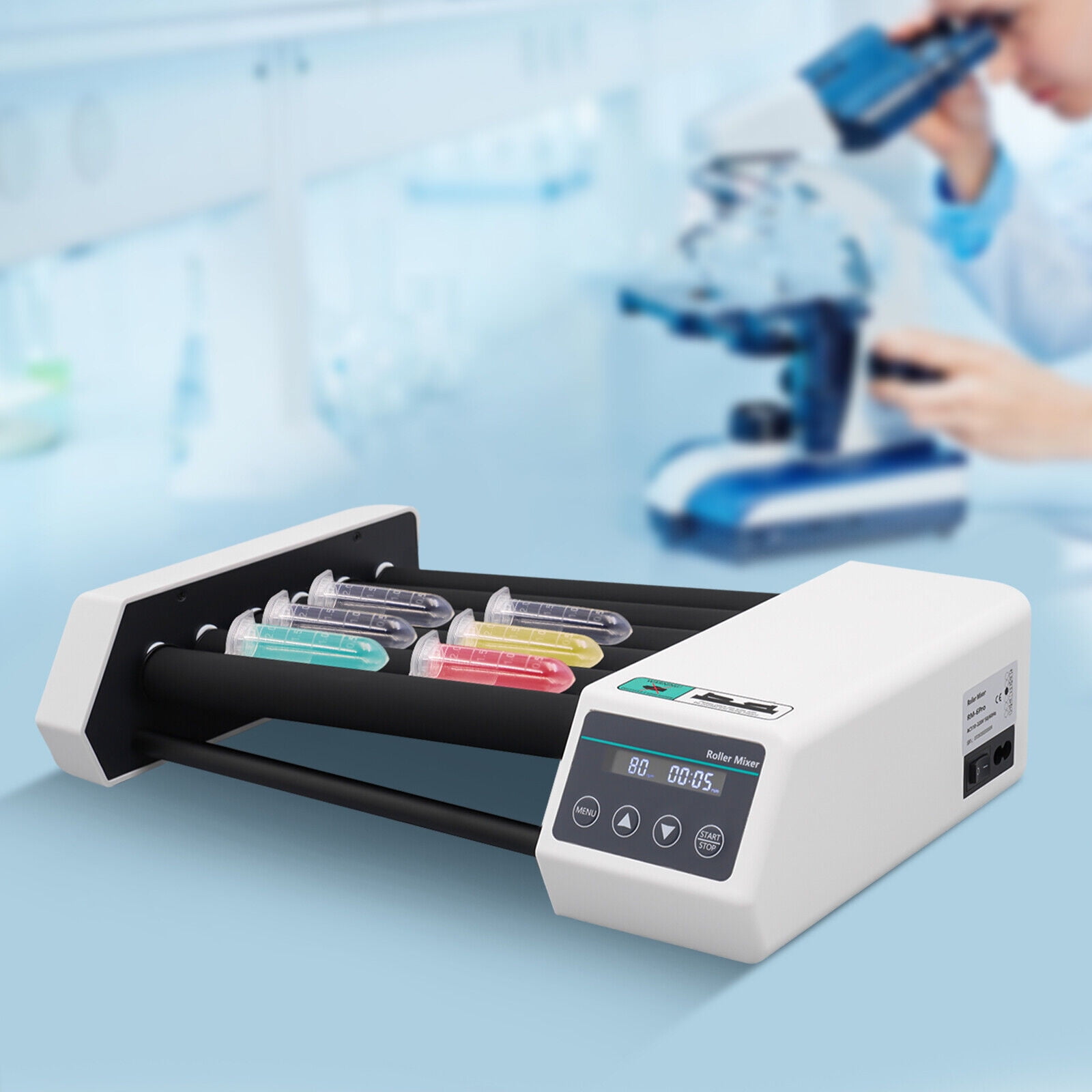 6 Rollers Lab Tube Mixer Digital Display Blood Coagulation Mixing ...
