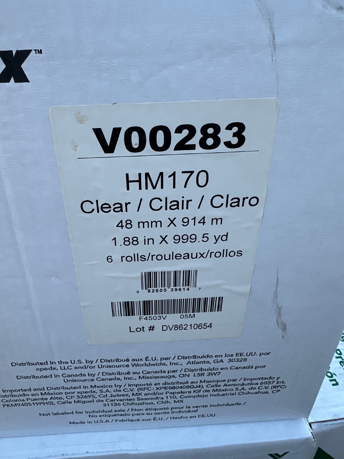 6 Rolls - 1 Full box of Tufflex 48mm x 99.5ydsYards Carton Sealing Tape ...