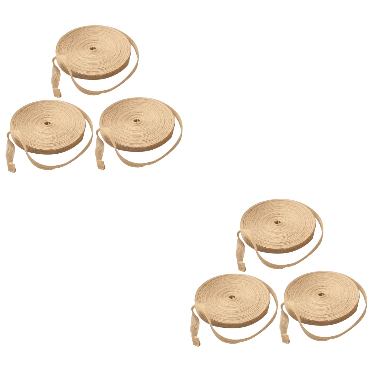 6 Rolls 10 Meters Long Linen Weaving Ribbon Burlap Wrapping DIY Packing ...