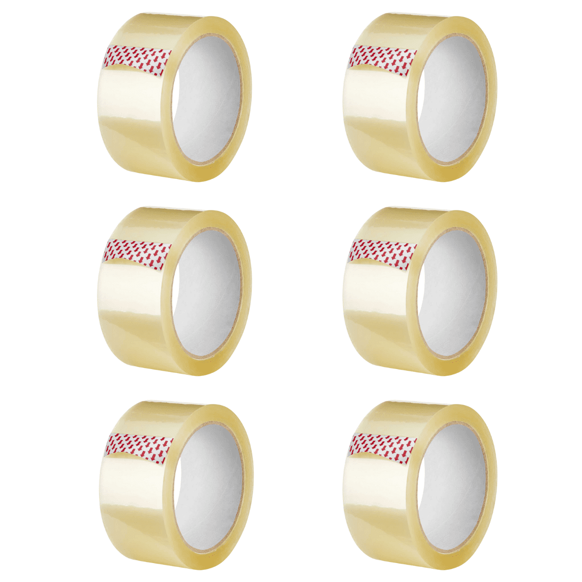 6 Rolls 2 Mil 2 inch x 110 Yards Clear Carton Sealing Packing Package ...