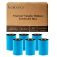 6 Rolls 4.09" x 502' (104mm x 153m) Enhanced Wax Thermal Transfer ...