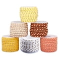 6 Rolls 6 Colors Suede Cord with Golden Tone Alloy Rivet For Punk Rock ...