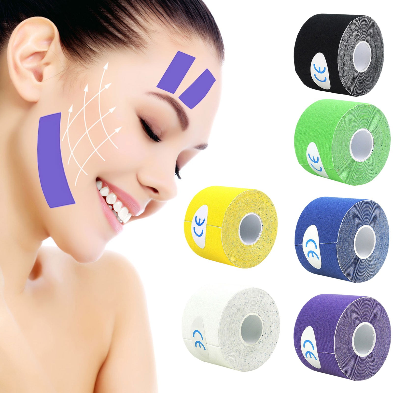 6 Rolls Anti- Tape, Facial Myofascial Lift Tape for Skin Firming ...