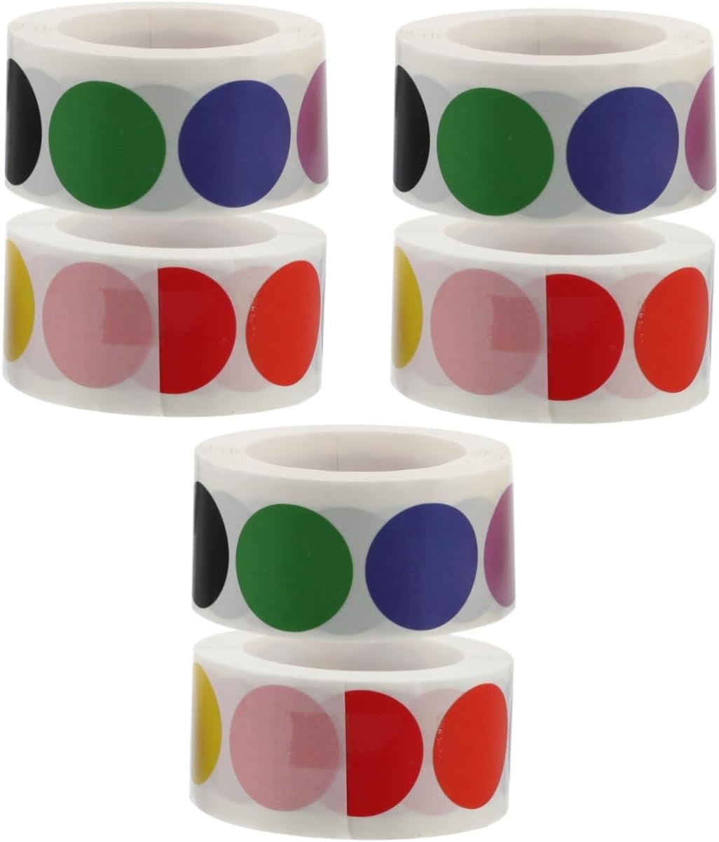 6 Rolls Art Crafts Round Circle Office Creative Dot Stationery ...