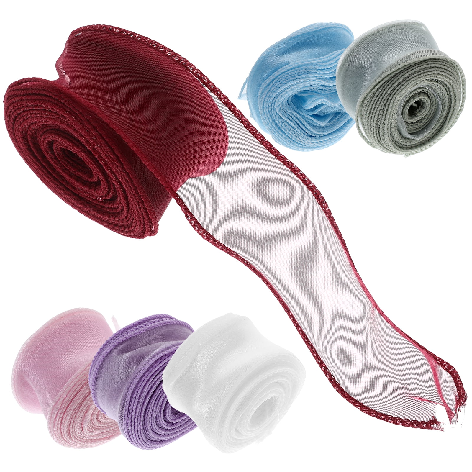 Houderco Craft Ribbon White Polyester 6 Rolls 900x4cm - Walmart.com