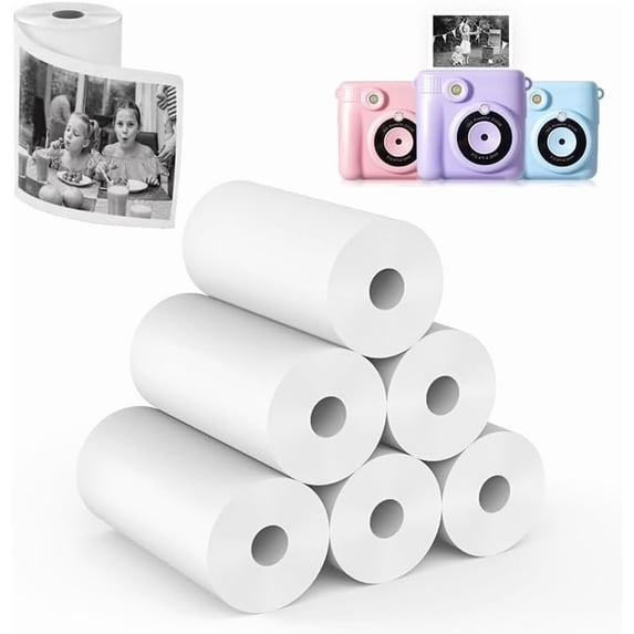 6 Rolls Camera Print Paper Refill- Thermal Printer Camera Printing ...