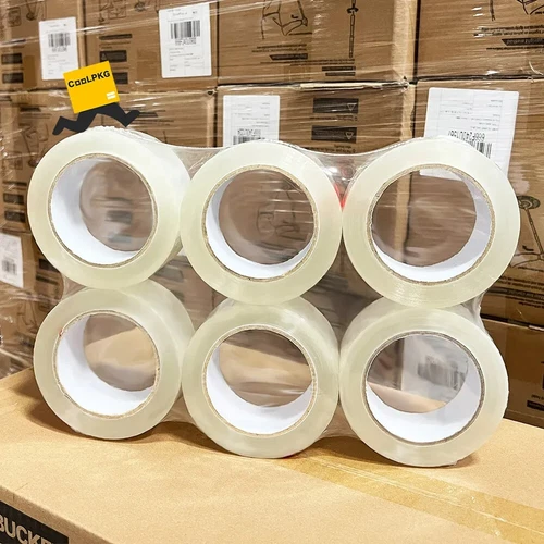6 Rolls Carton Sealing Clear Packing Tape Box Shipping 1.8 Mil 2" X 110 ...