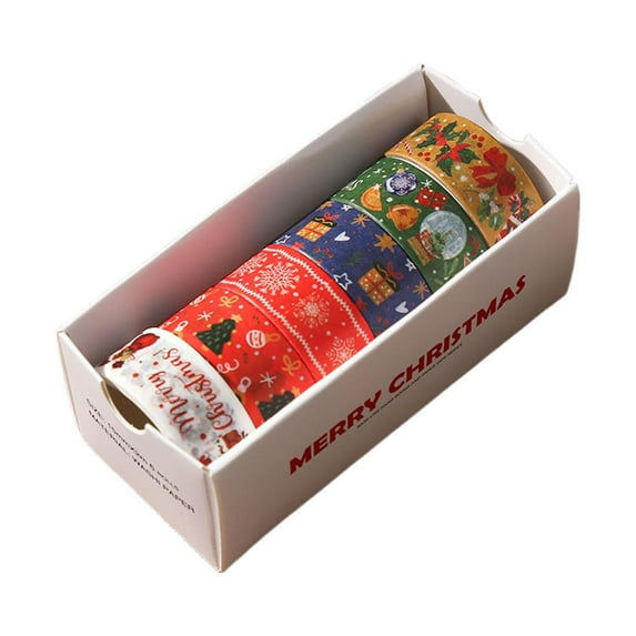 6 Rolls Christmas Washi Tape Set Festive Patterns, Paper Craft, Gift ...