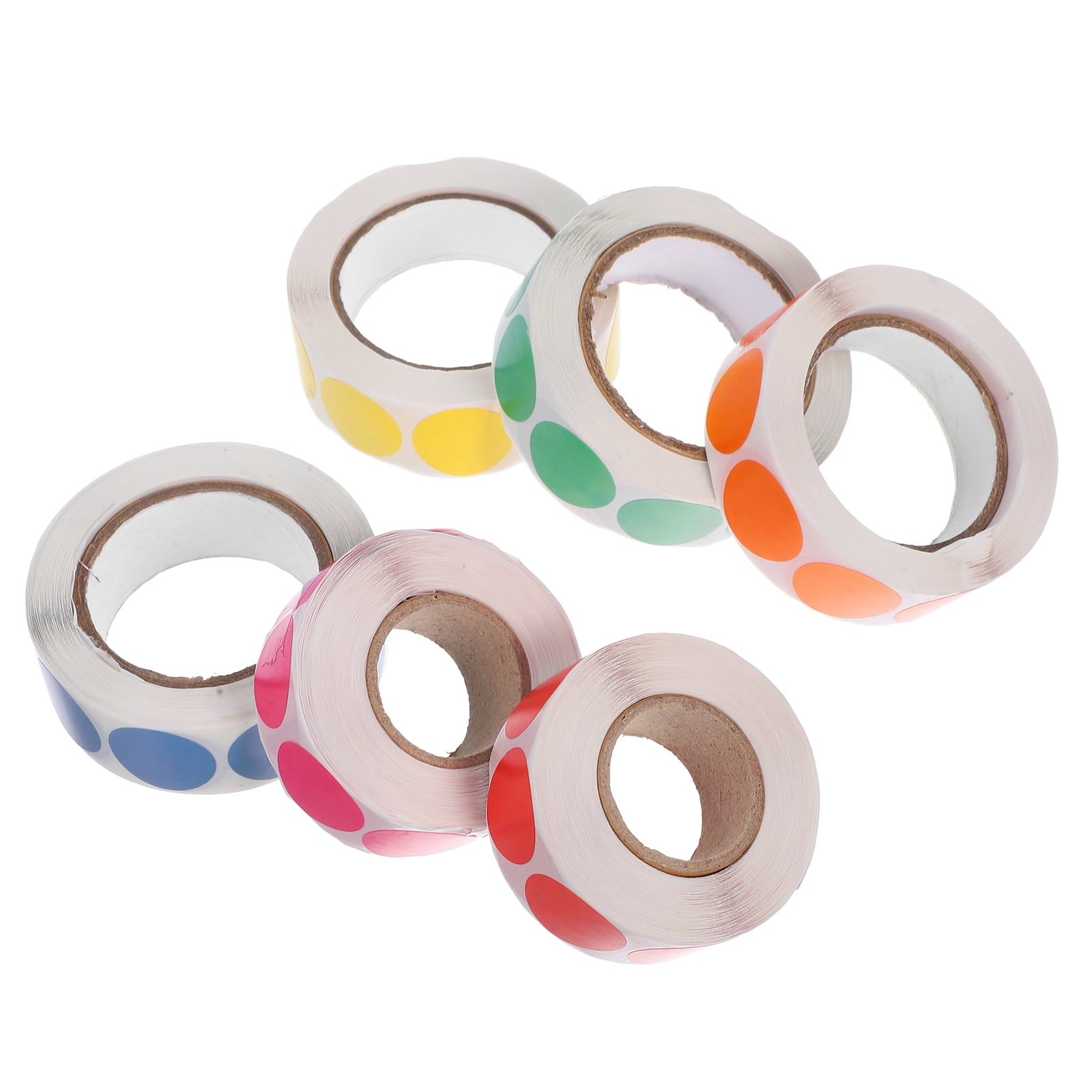 6 Rolls Color Circle Stickers Label Toddler - Walmart.com
