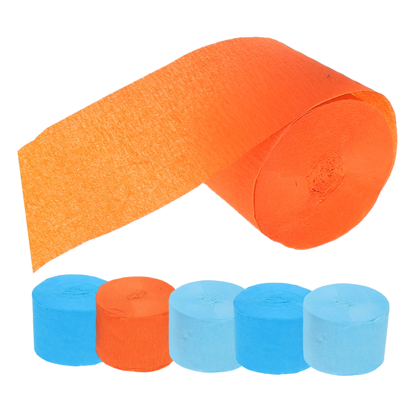 Set of 6 Colorful Crepe Paper Streamer Rolls for Party Decorations ...