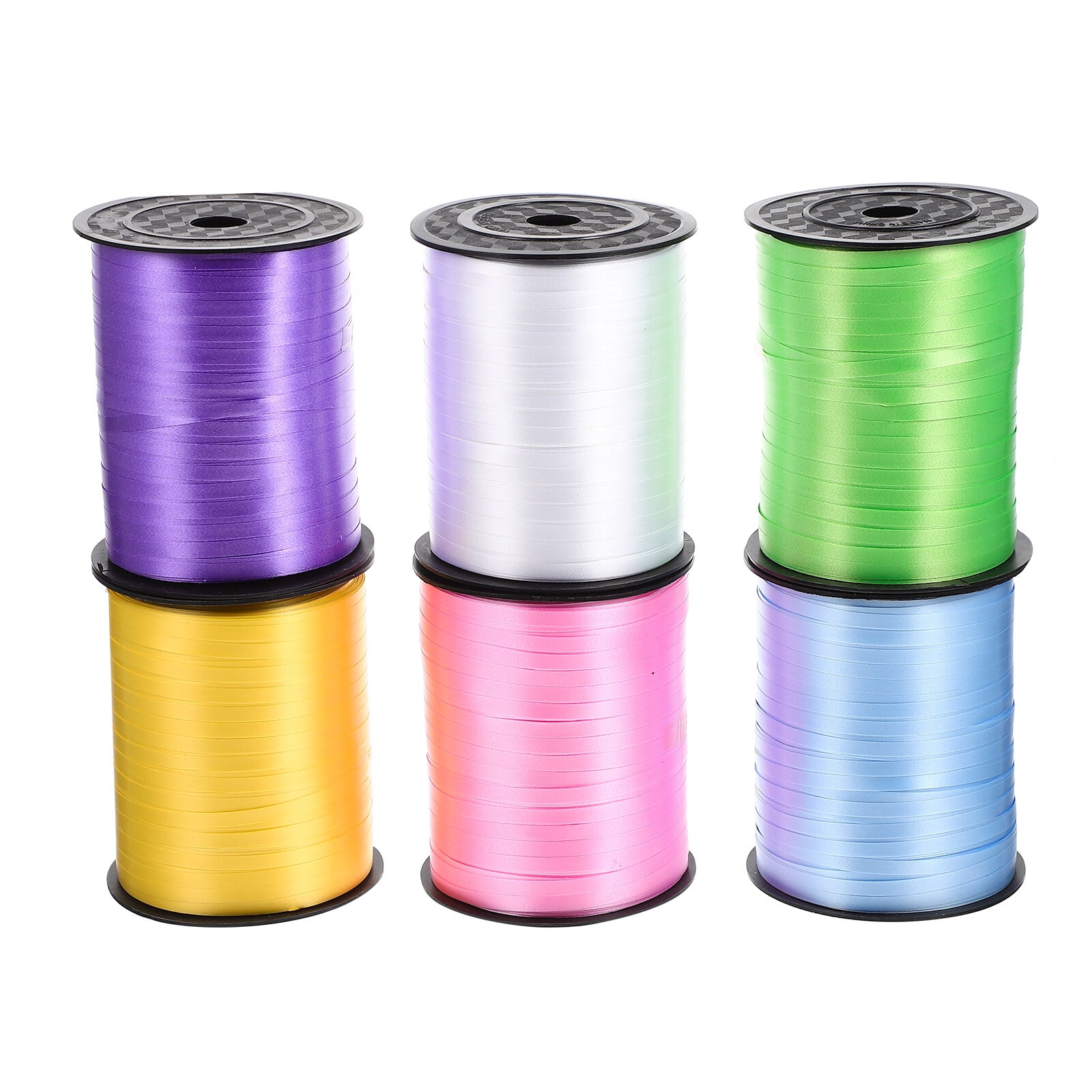 6 Rolls Colorful Ribbon Balloon Ribbon Gift Wrapping Ribbon Decorative ...