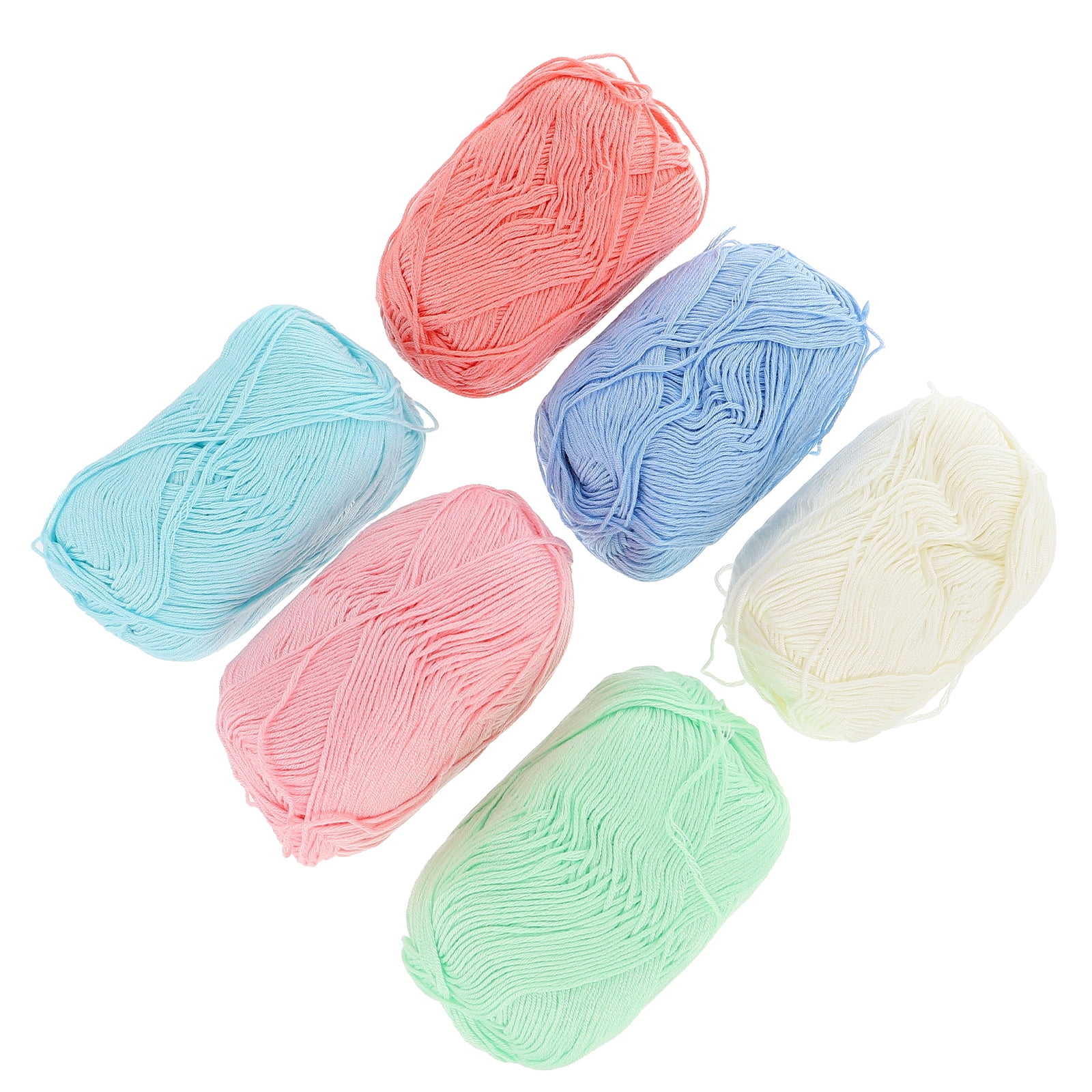 6 Rolls Cotton Crochet Yarn Crochet Yarn for Crocheting and Knitting ...