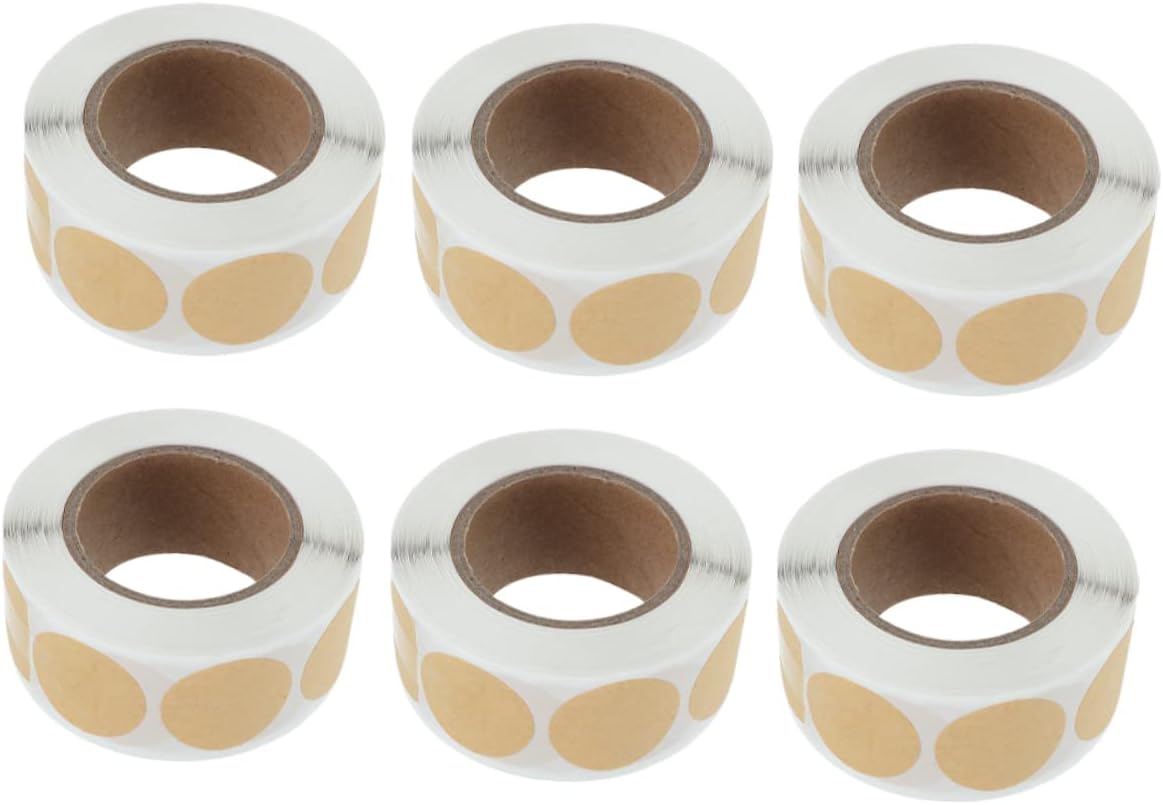 6 Rolls Cowhide Adhesive Sticker Gift Bags Sticker Wedding Decor Label ...