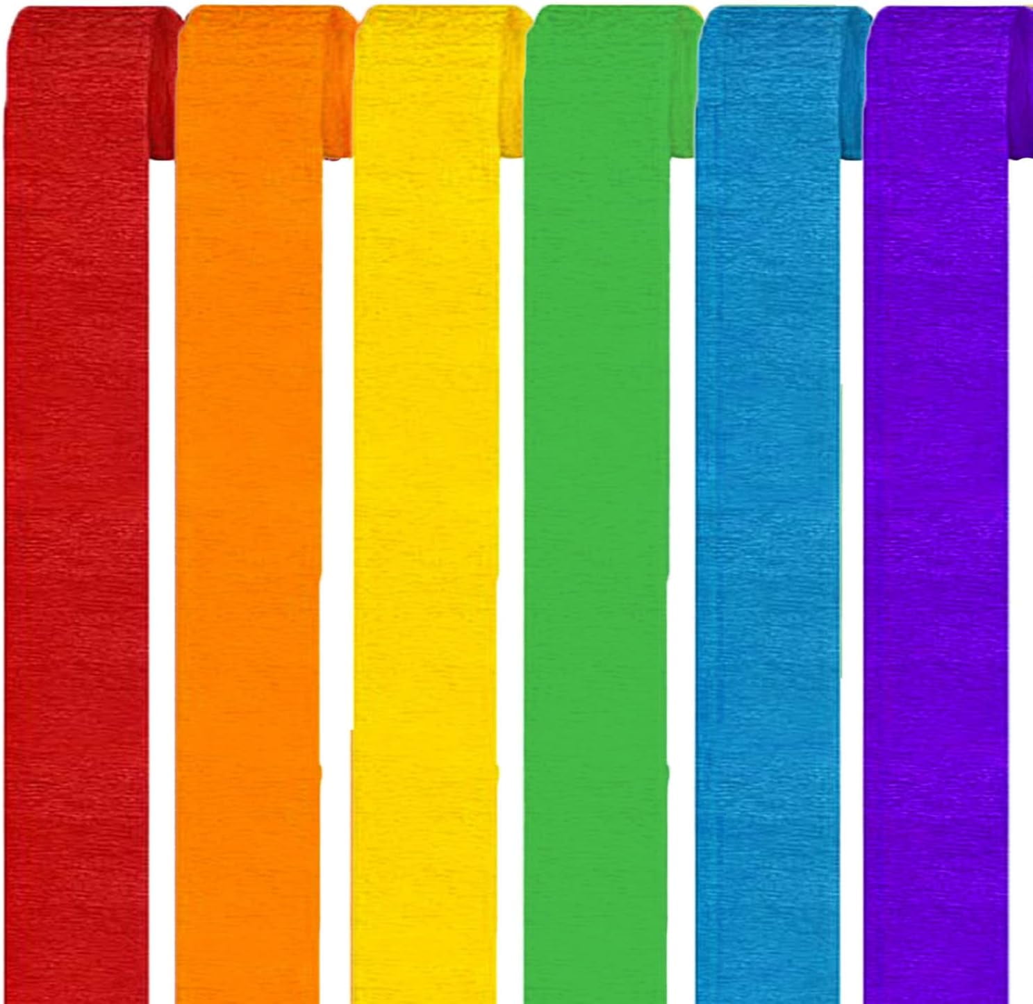 6 Rolls Crepe Paper Streamers, Boriyuan 6 Colors Streamers Party ...