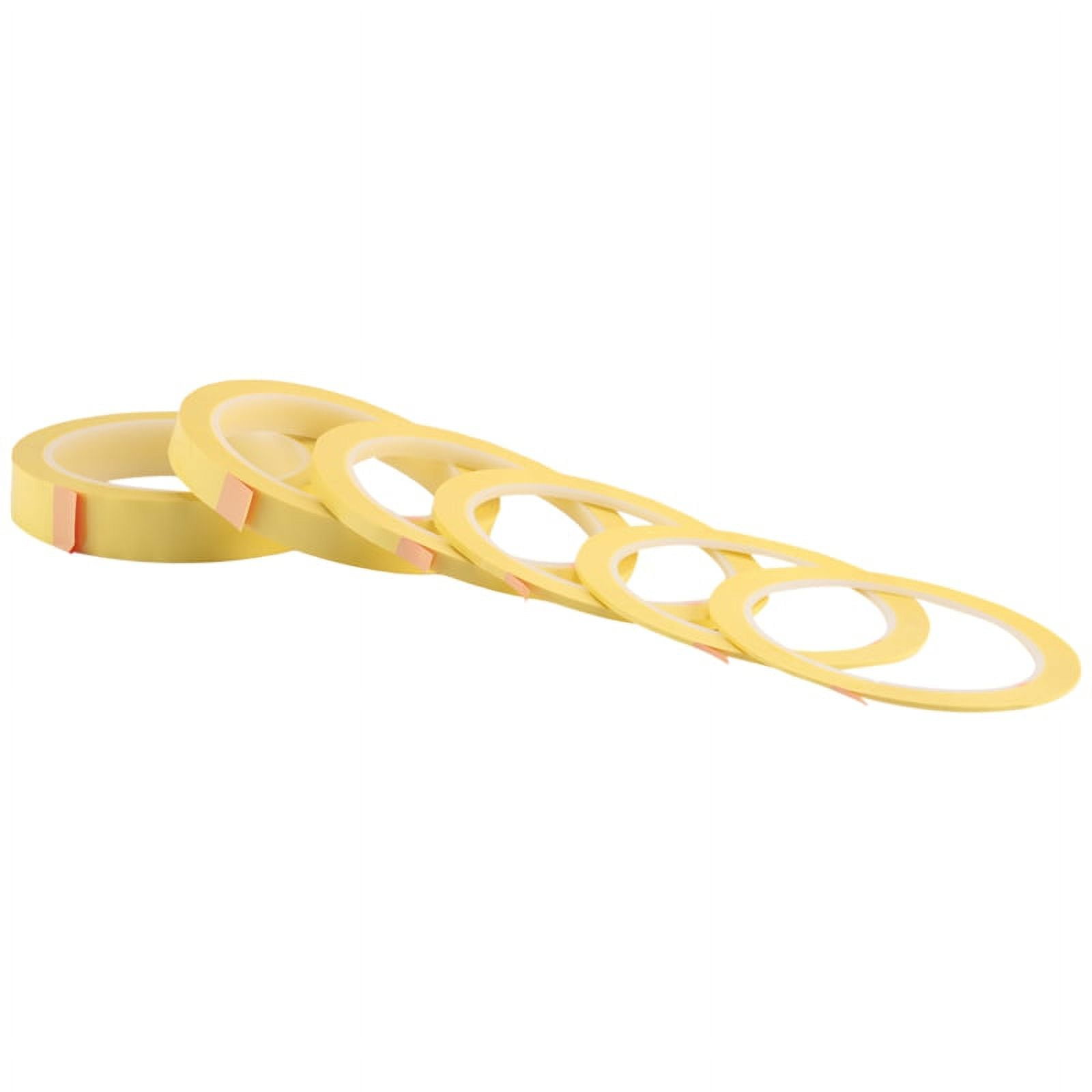 6 Rolls Fine Line Tape 1/16,7/10,1/8,1/4,1/2,3/4 Inch x 55Yard ...
