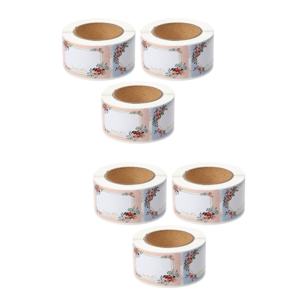 6 Rolls Floral Bottle Label Organizing Stickers Kitcheblest ...