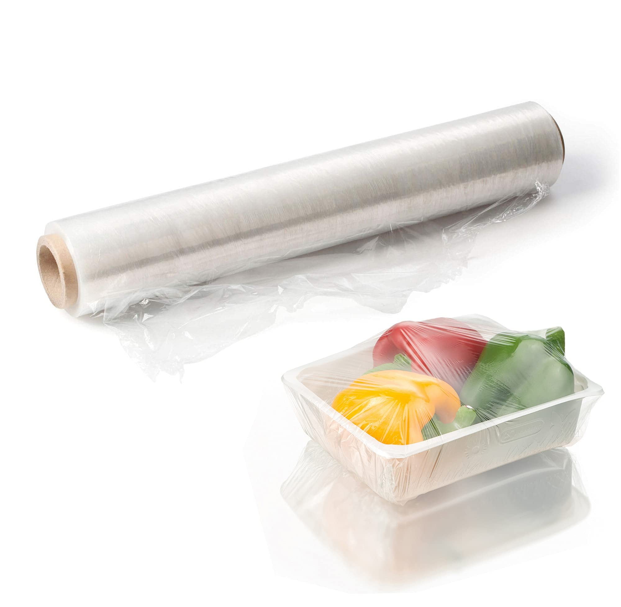 6 Rolls of Food Service Film 18" x 2000' with Cutter Box. PVC Food Wrap ...