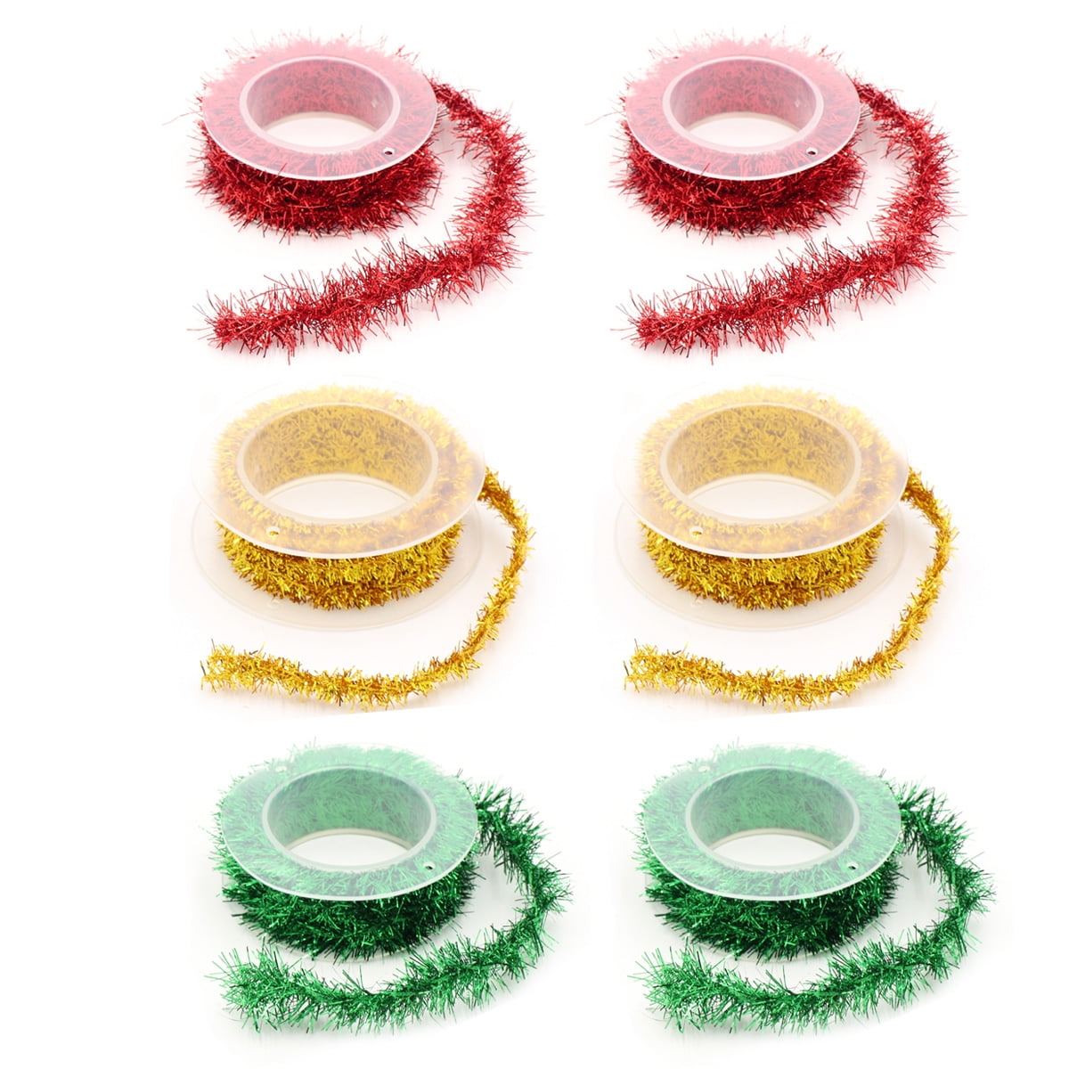6 Rolls Halloween Tinsel Ribbon Metallic Garland Tinsel Garland ...