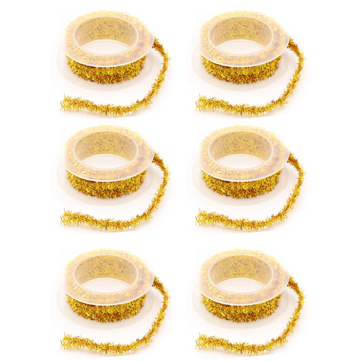 6 Rolls Halloween Tinsel Ribbon Metallic Garland Tinsel Garland ...