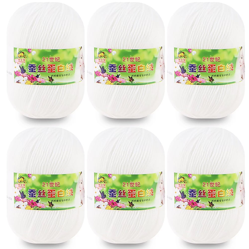 6 Rolls Knitting Yarn 6Ply Skeins Crocheting Yarns 50g Skeins Soft Yarn Knitted Skeins for ...