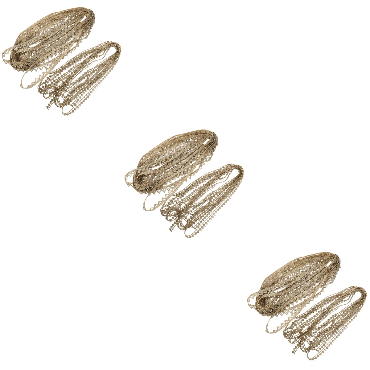 6 Rolls Lace Gold Lace Gold Decor Cuttable Clothes Trim Multi-function ...