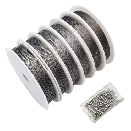 6 Rolls Multi Sizes Stainless Steel Wire for Beginner Practice Nylon ...