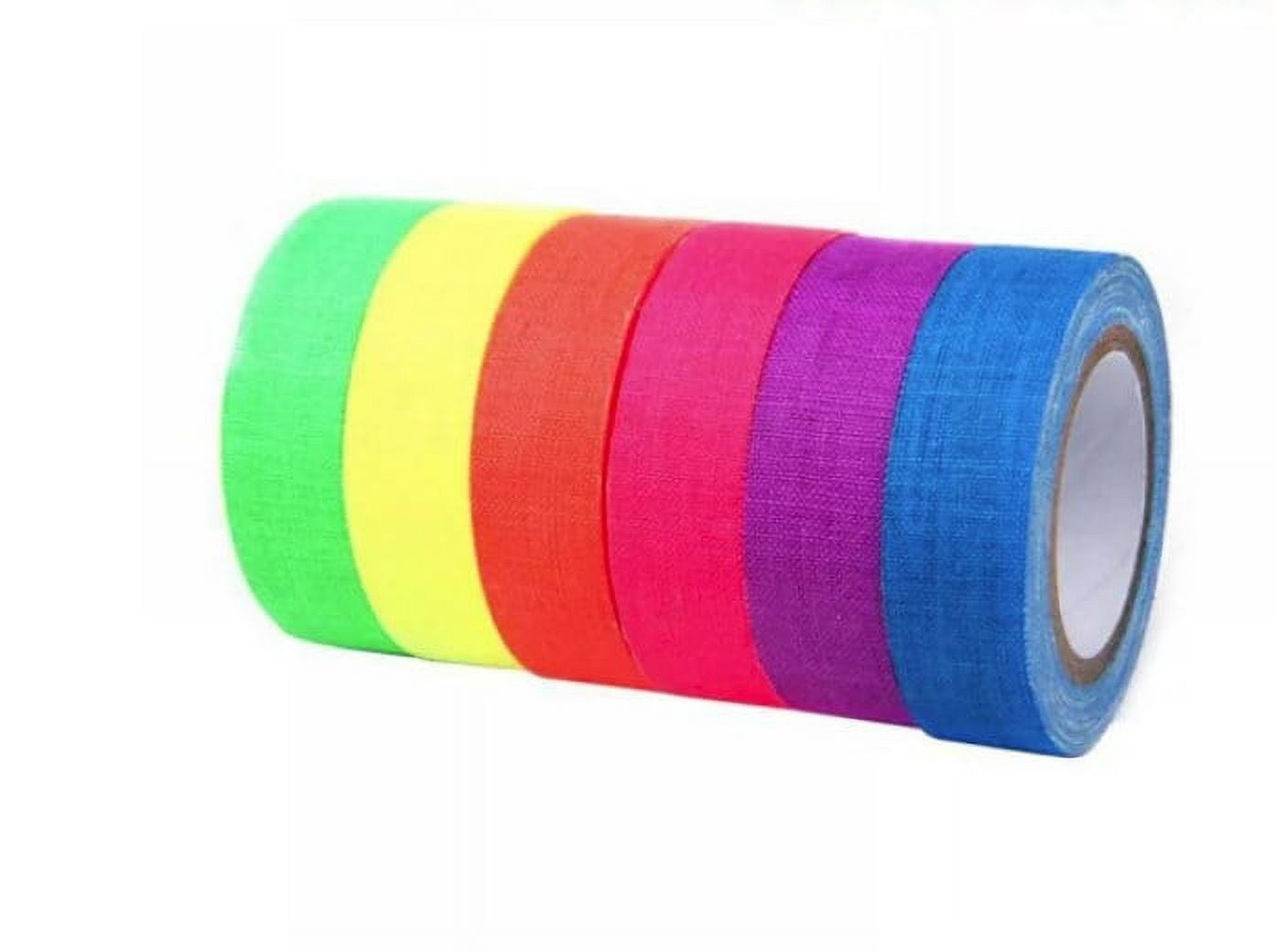6 Rolls Neon Tapes Glow Party Supplies 16.4ft UV Blacklight Reactive ...